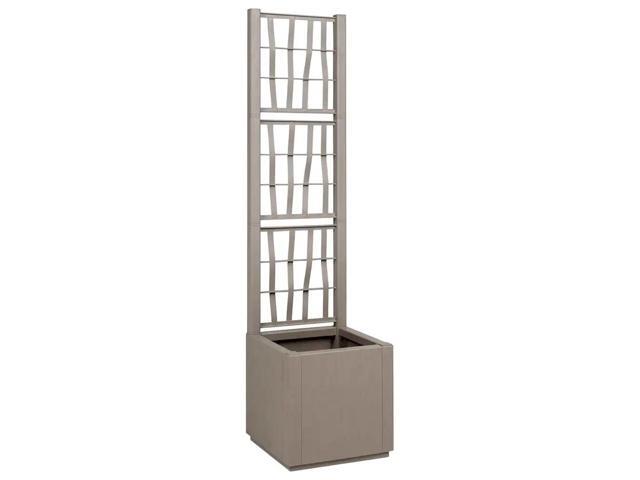 Click here for vidaXL Garden Planter Gray 36 x 36 x 140 cm Polypr... prices