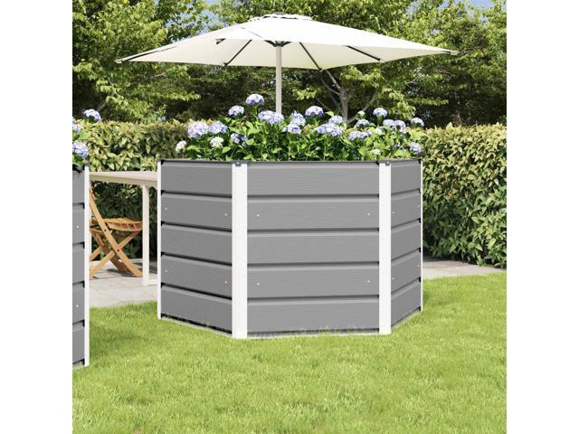 Click here for vidaXL Planter Light Grey 129 x 129 x 75 cm Steel prices
