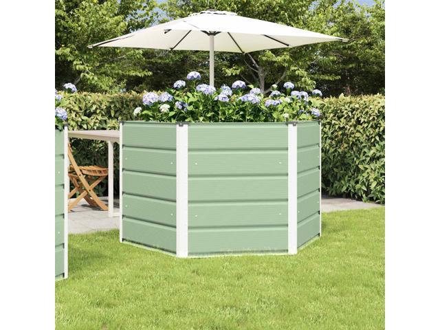 Click here for vidaXL Planter Pastel Green 129 x 129 x 75 cm Stee... prices
