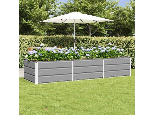 Click here for vidaXL Planter Light Grey 94.49 x 31.50 x 17.72 in... prices
