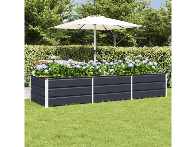 Click here for vidaXL Planter Anthracite 94.49 x 31.50 x 17.72 in... prices