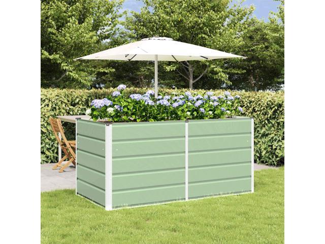 Click here for vidaXL Planter Green 62.99 x 31.50 x 29.53 in Stee... prices