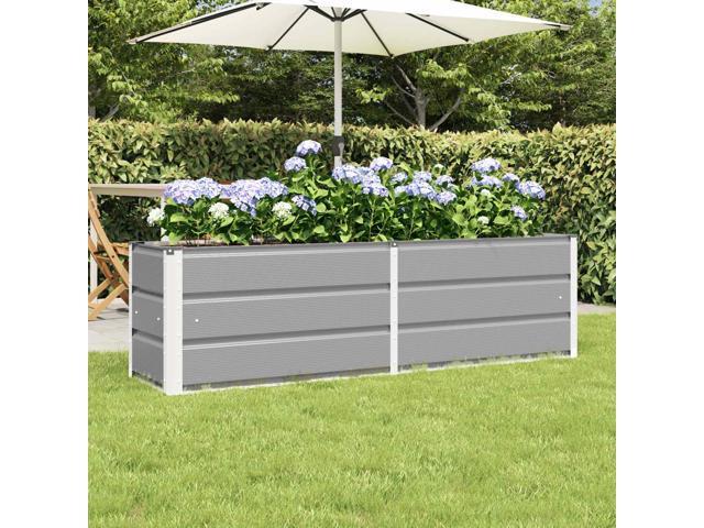 Click here for vidaXL Planter Light Grey 62.99 x 15.75 x 17.72 in... prices