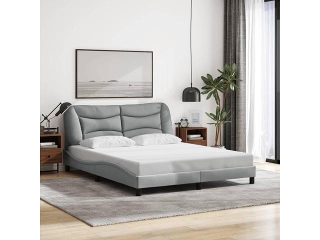 Click here for vidaXL Bed Frame without Mattress Hvar Light Gray... prices
