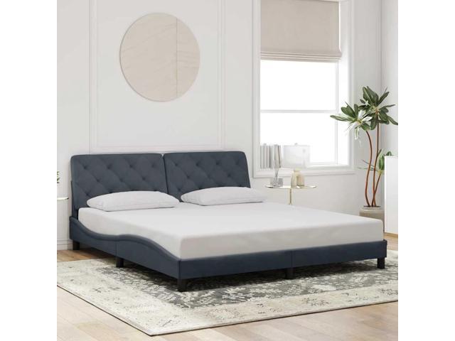 Click here for vidaXL Bed Frame without Mattress Dark Gray 72x83.... prices