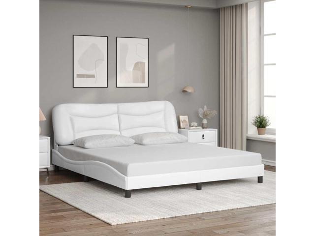 Click here for vidaXL Bed Frame without Mattress Hvar White 76x79... prices