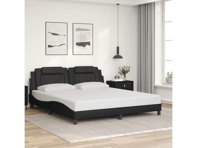 Click here for vidaXL Bed Frame Viana without Mattress Black 72x8... prices