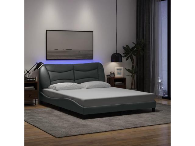 Click here for vidaXL Bed Frame with LED without Mattress Hvar Li... prices