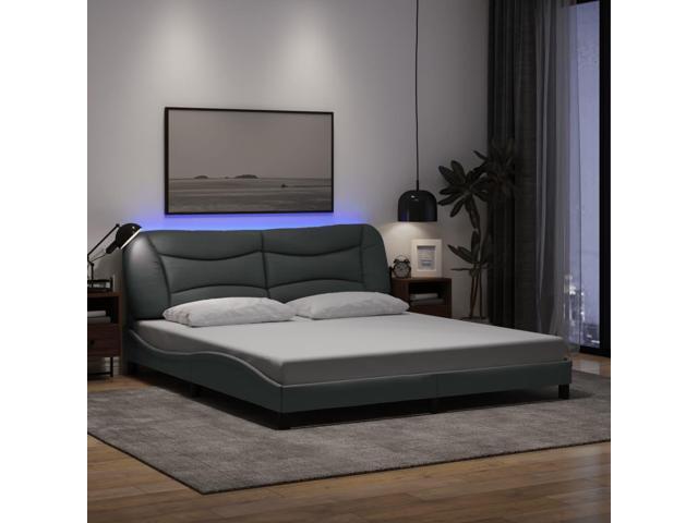 Click here for vidaXL Bed Frame with LED without Mattress Hvar Li... prices