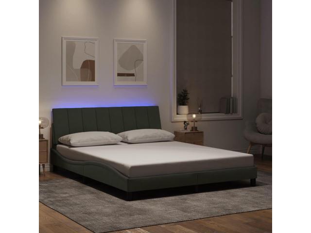 Click here for vidaXL Bed Frame with LED without Mattress Hanko L... prices