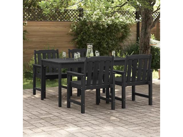 Click here for vidaXL Garden Chair 4 pcs Black 65.5 x 59 x 88 cm... prices