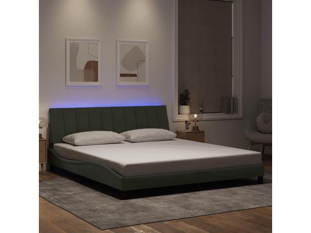 Click here for vidaXL Bed Frame with LED without Mattress Hanko L... prices