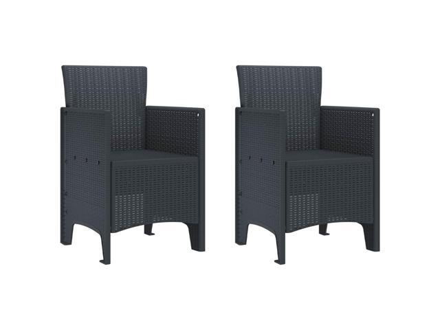 Click here for vidaXL Garden Chair 2 pcs Anthracite 20.87 x 19.29... prices