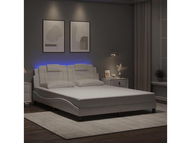 Click here for vidaXL Bed Frame Viana with LED without Mattress W... prices