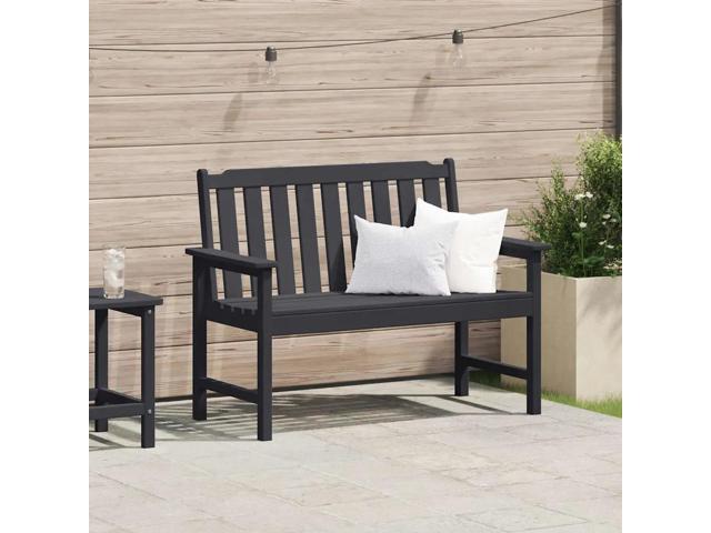 Click here for vidaXL Garden Bench Black 47.24 x 23.23 x 34.65 in... prices