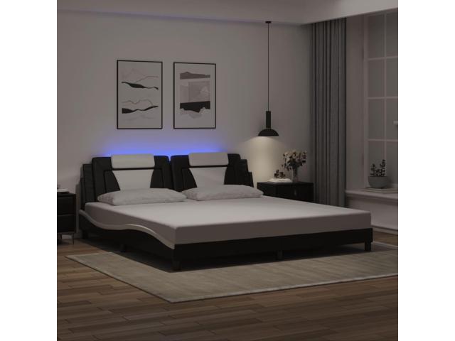 Click here for vidaXL Bed Frame Viana with LED without Mattress B... prices