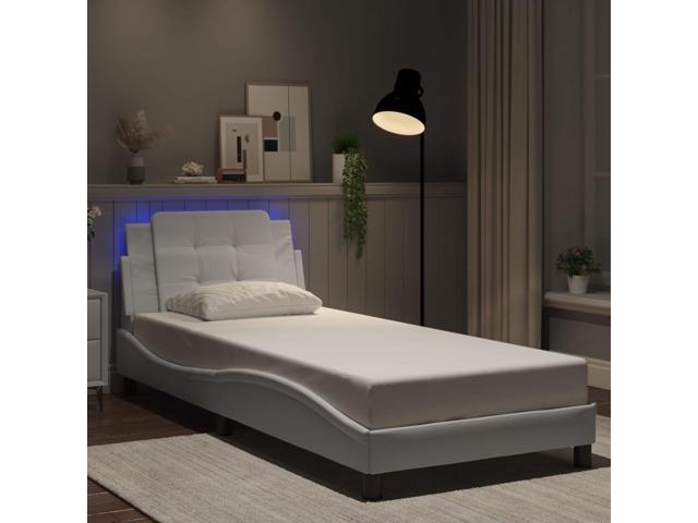 Click here for vidaXL Bed Frame with LED without Mattress Zadar W... prices