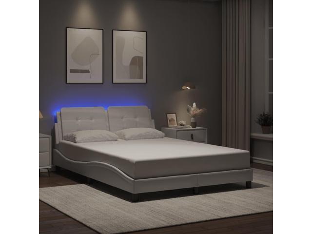 Click here for vidaXL Bed Frame with LED without Mattress Zadar W... prices