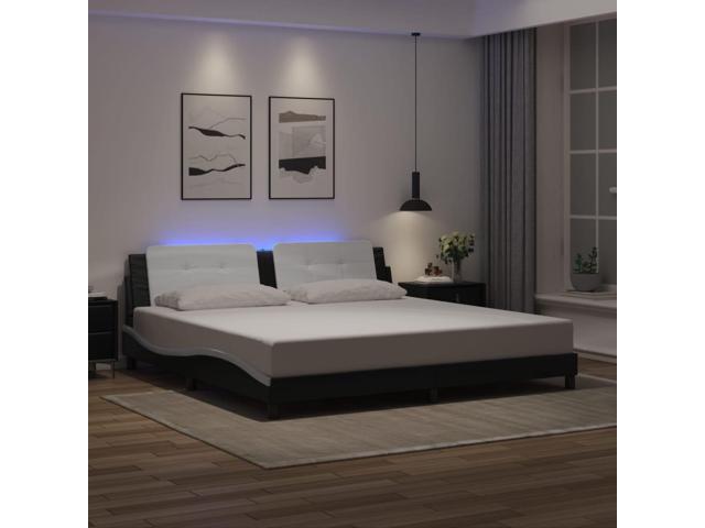 Click here for vidaXL Bed Frame with LED without Mattress Zadar B... prices