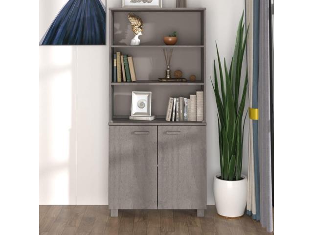 Click here for vidaXL Highboard Set of 2 Light grey Solid pine wo... prices