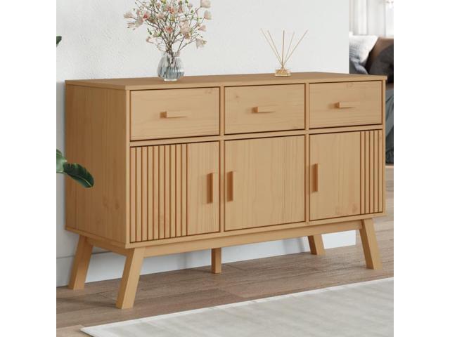 Click here for vidaXL Sideboard Brown Solid pinewood with a wax f... prices