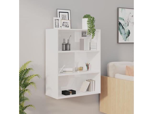 Click here for vidaXL Hanging Wall Cabinet High gloss white Engin... prices