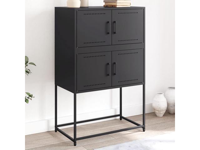 Click here for vidaXL Sideboard Black Steel Medium Sideboard Rect... prices