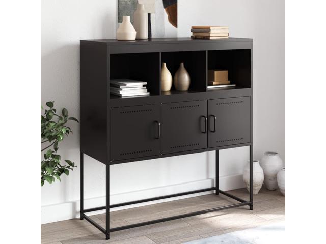Click here for vidaXL Sideboard Black Cold-rolled steel Standard... prices