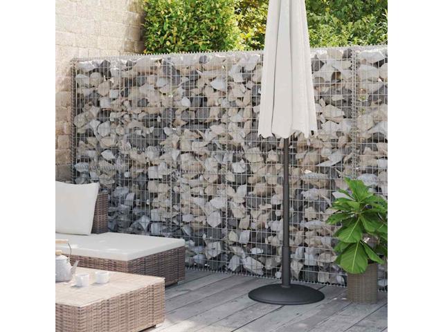 Click here for vidaXL Gabion Basket with Lids  Galvanized Steel G... prices