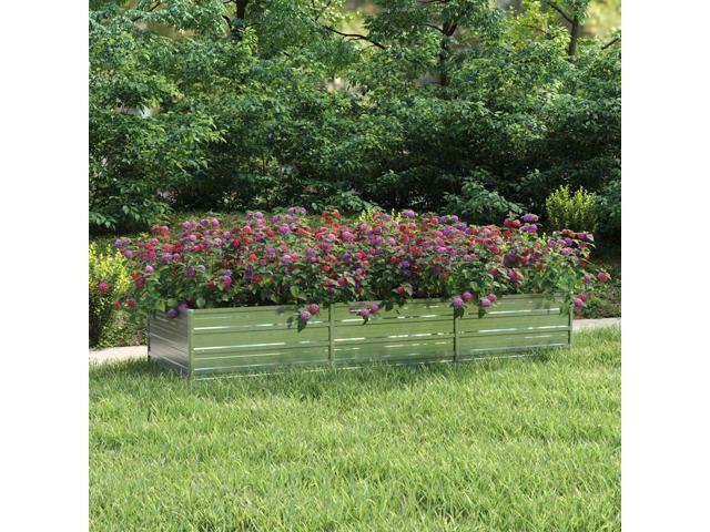Click here for Garden Raised Bed Silver Galvanized Steel Large -... prices