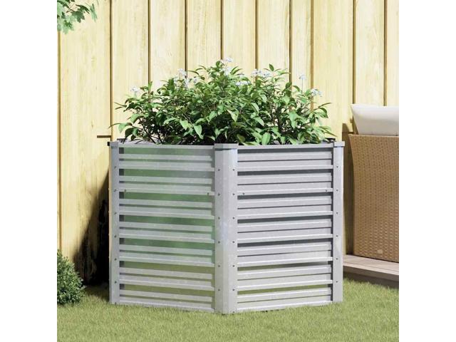 Click here for vidaXL Garden Raised Bed Silver Galvanized steel L... prices