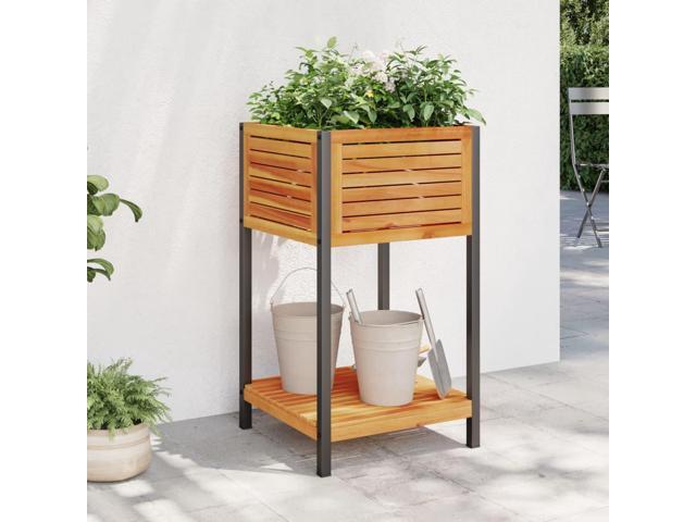 Click here for Garden Planter with Shelf 17.7x17.7x31.5 Solid Woo... prices