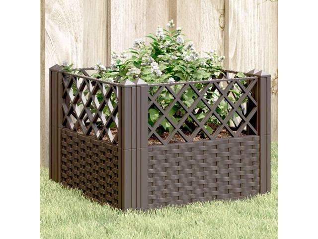 Click here for vidaXL Garden Planter Brown Polypropylene 17.1 in... prices