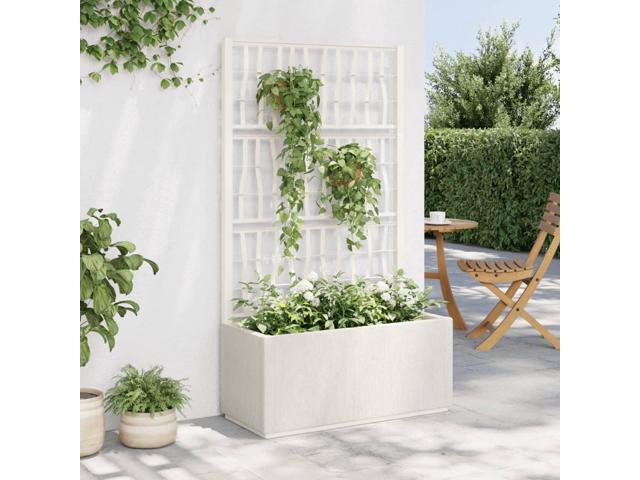 Click here for vidaXL Garden Planter White Polypropylene Large prices