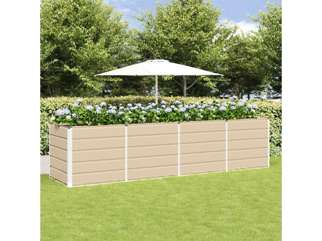 Click here for vidaXL Planter Ivory 240 x 80 x 75 cm Steel prices