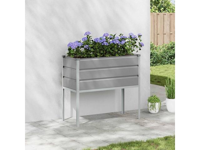 Click here for vidaXL Planter Light Grey 100 x 45 x 90 cm Galvani... prices