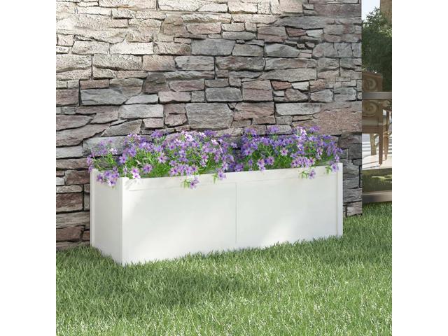 Click here for vidaXL Garden Planter White Solid pine wood 59.1 x... prices