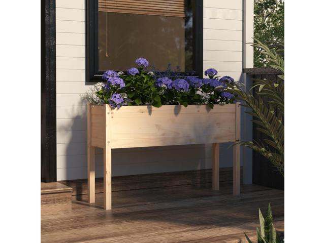 Click here for vidaXL Planter Natural Wood Solid pinewood Large D... prices