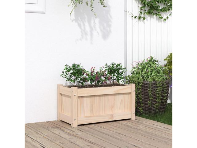 Click here for vidaXL Garden Planter Natural wood color Solid pin... prices