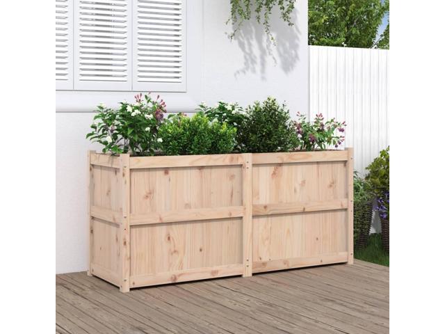 Click here for vidaXL Garden Planter Natural wood Solid pine wood... prices