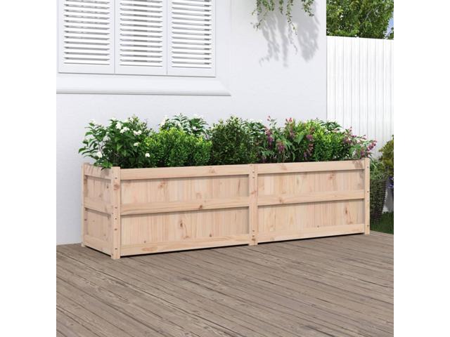 Click here for vidaXL Garden Planter Natural Wood Solid Pine Wood... prices
