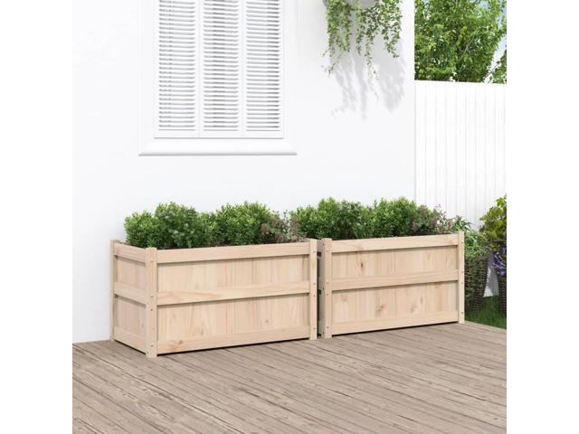 Click here for vidaXL Garden Planter Set of 2 Natural Wood Color prices