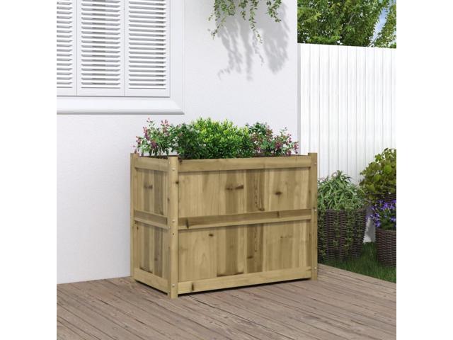 Click here for vidaXL Garden Planter Natural Pine Treated solid p... prices