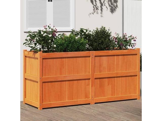 Click here for vidaXL Garden Planter Wax brown Solid pine wood 59... prices