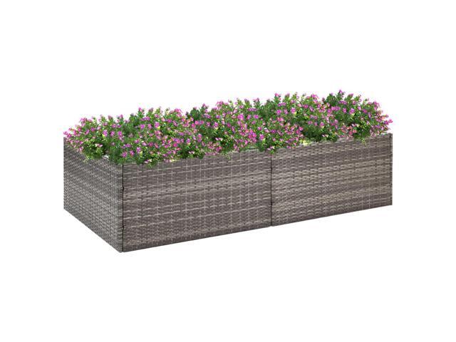 Click here for vidaXL Garden Planter Grey and clear prices