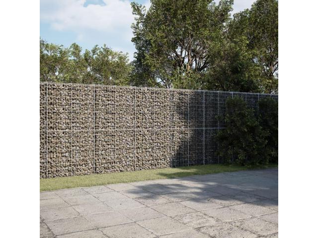 Click here for vidaXL Gabion Basket Silver Galvanized iron Large... prices