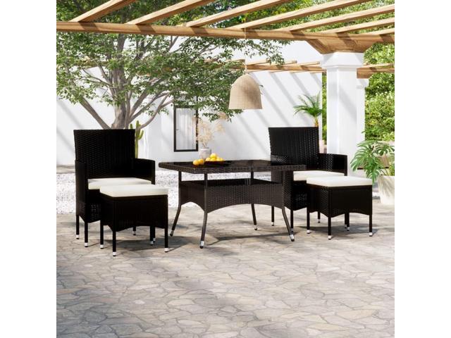Click here for vidaXL Garden Dining Set Black prices