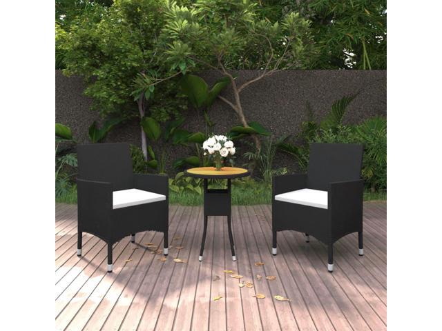 Click here for vidaXL Garden Dining Set Black  Cream White prices