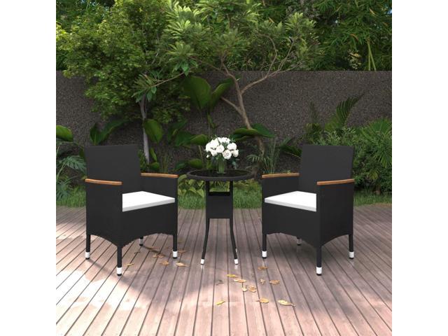 Click here for vidaXL Garden Dining Set Black  Cream White prices