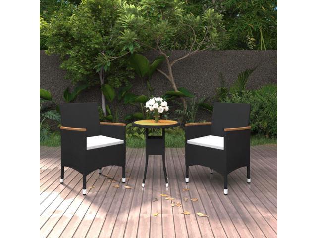 Click here for vidaXL Garden Dining Set Black  Cream White prices
